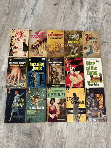 Fawcett Gold Medal Book Lot #2 - 15 Pulp Fiction Paperbacks | eBay
