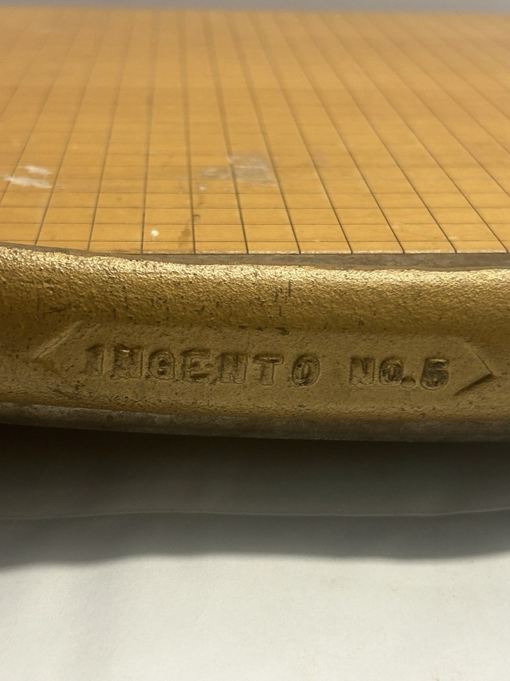 Vintage INGENTO No 5 Paper Cutter Wood w/ Cast Iron Handle Made In USA ...