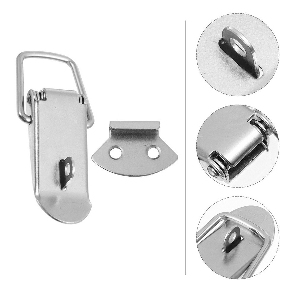 12 Pcs Spring Lock Door Latch Loaded Pin Billed Toggle Hasp Cabinet ...