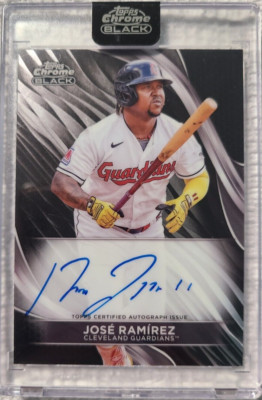 2024 topps chrome black jose ramirez autograph #cba-jra | eBay