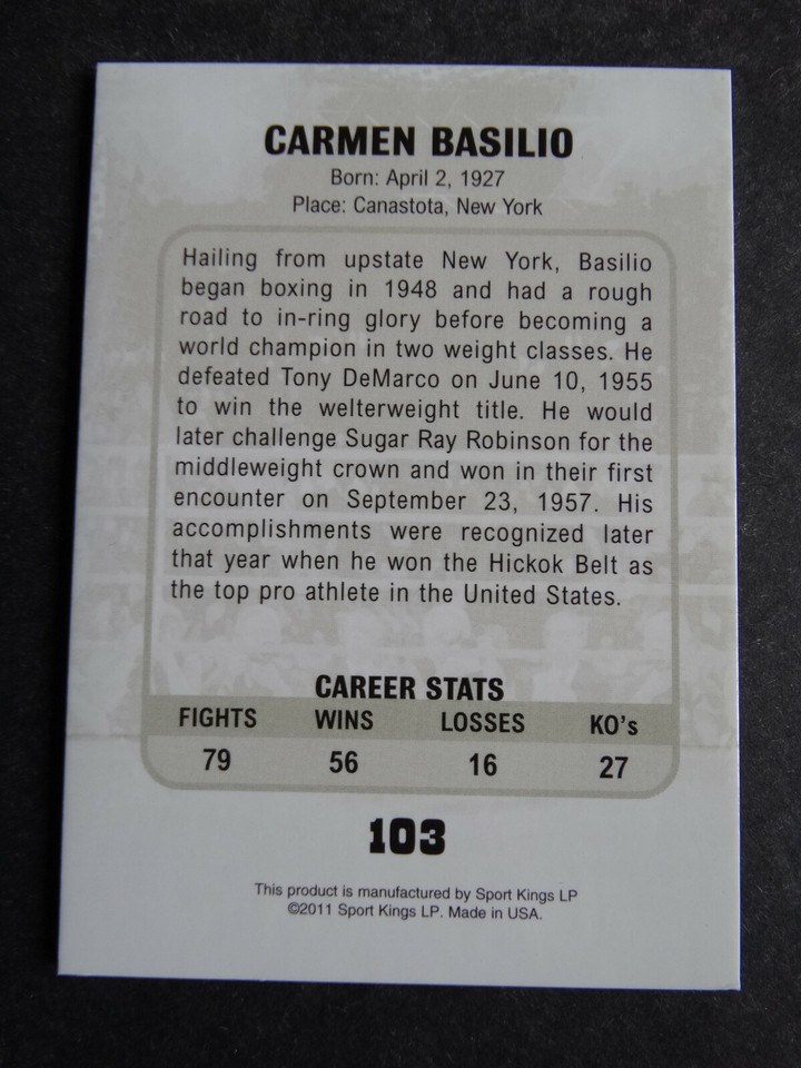 2011 Ringside Boxing Round Two Cards Complete Your Set U Pick From List ...
