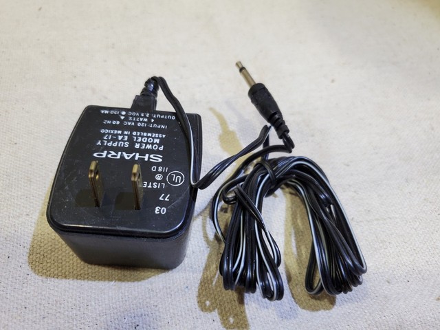 Vintage Sharp Calculator AC Power Supply Ea-17 3v DC 150ma Adapter ...
