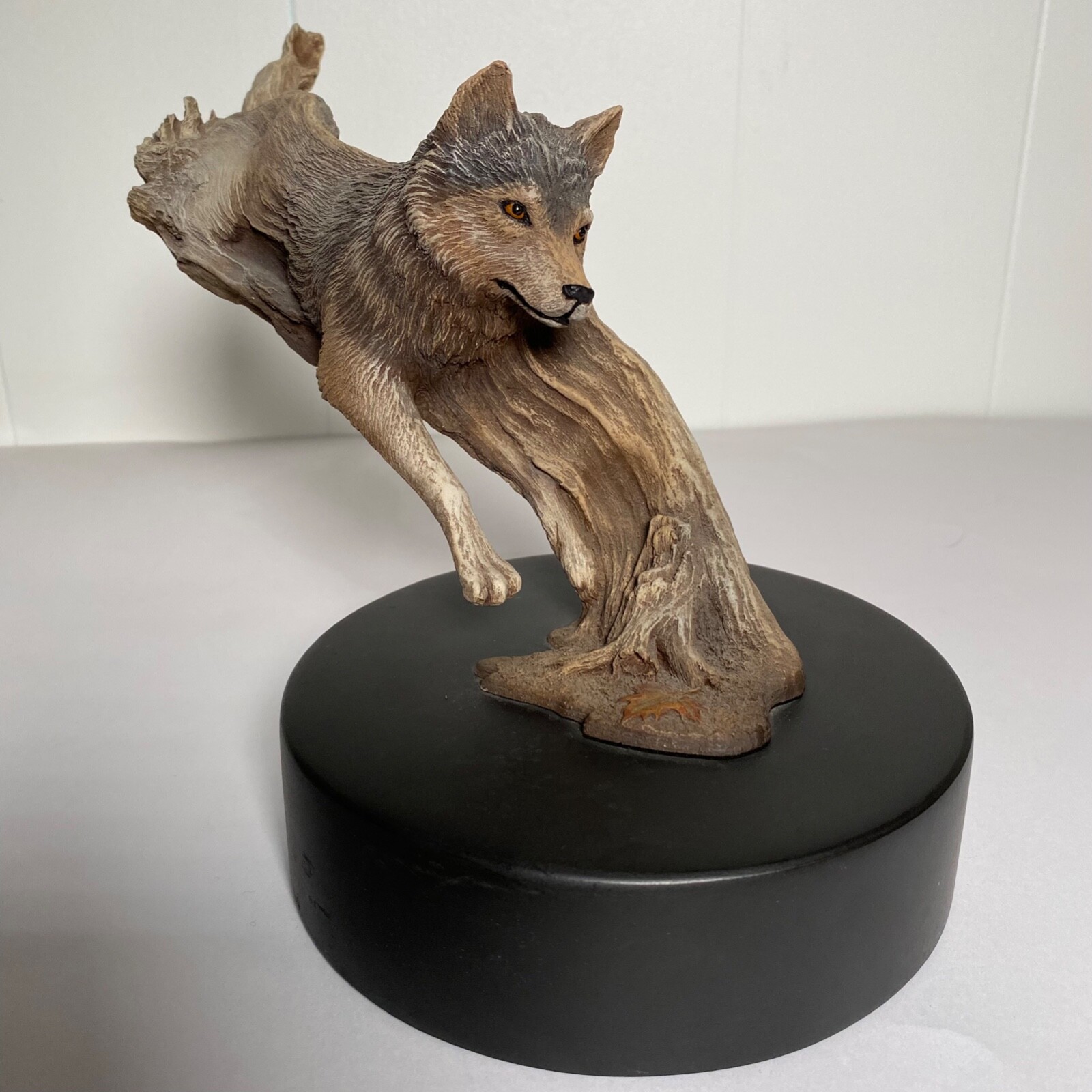 Leaping Wolf Sculpture Rick Cain 1992 Limited Edition 286/2000 Wolves ...