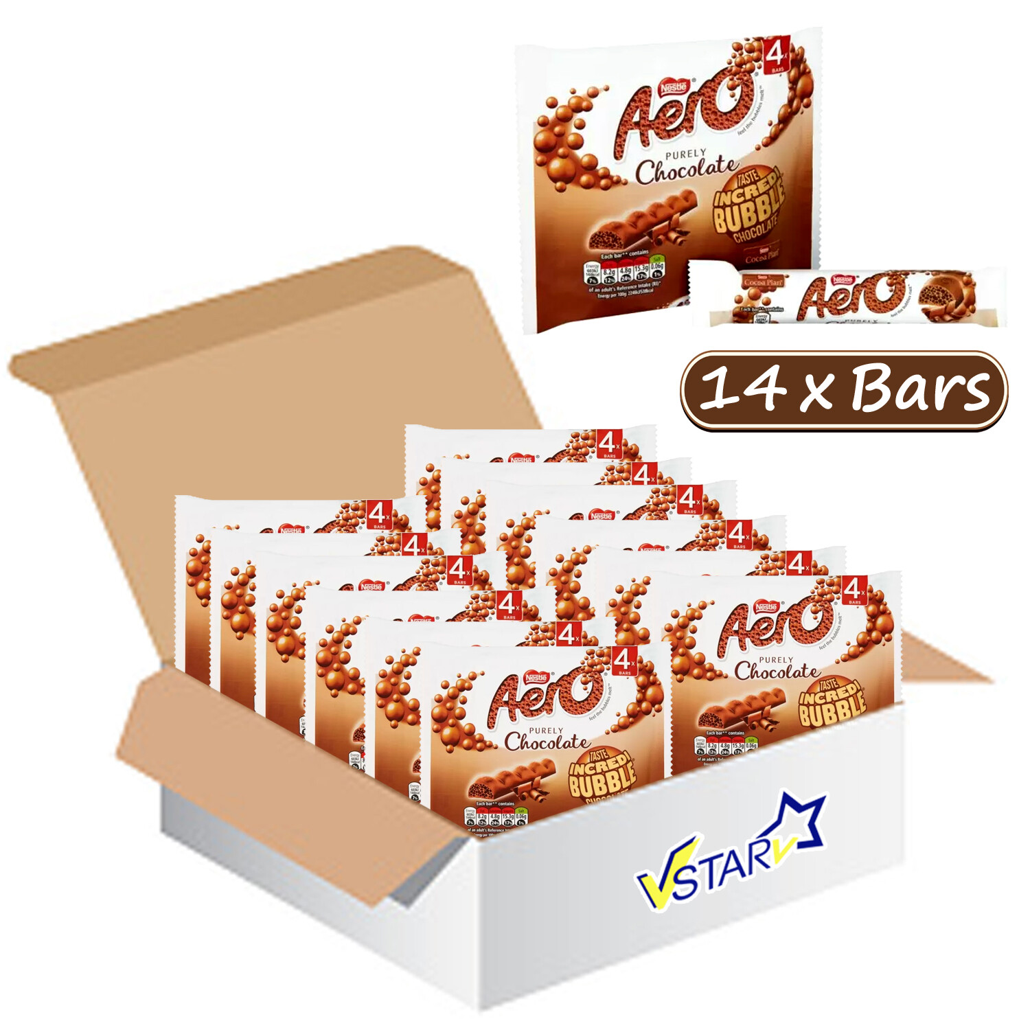 FULL BOX of Chocolate Bars - Aero Cadbury Kit Kat Mars Snickers Reese’s ...