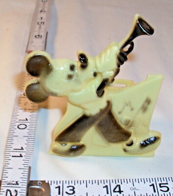 WALT DISNEY MICKEY MOUSE TRUMPET PLAYER FIGURE PLASTIC CANDY/NUT DISH ...