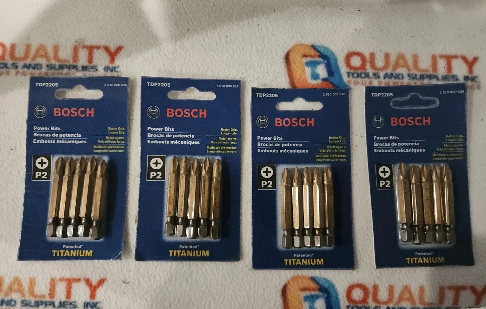 Bosch TDP2205 P2 Titanium Power 2 In. Screwdriver Bits #2 - 4 Packs of ...