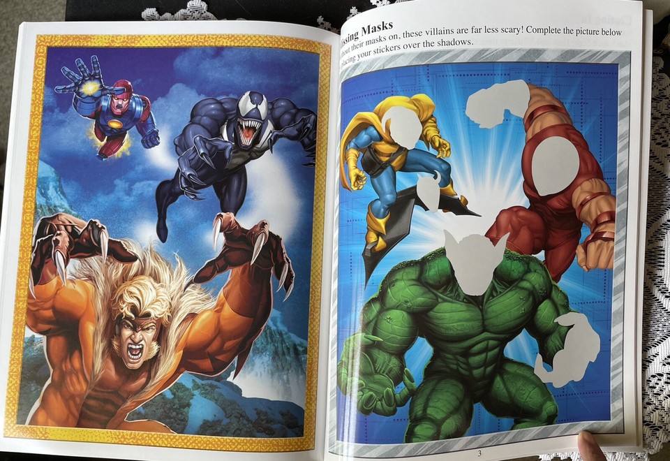 Marvel Super Heroes Sticker Book Treasury 2013 Unused EUC 350 Stickers ...