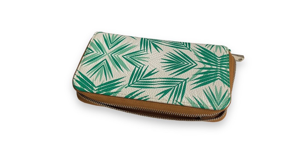 Thirty One 31 All About The Benjamins Wallet Palm Print Pebble Jewell ...