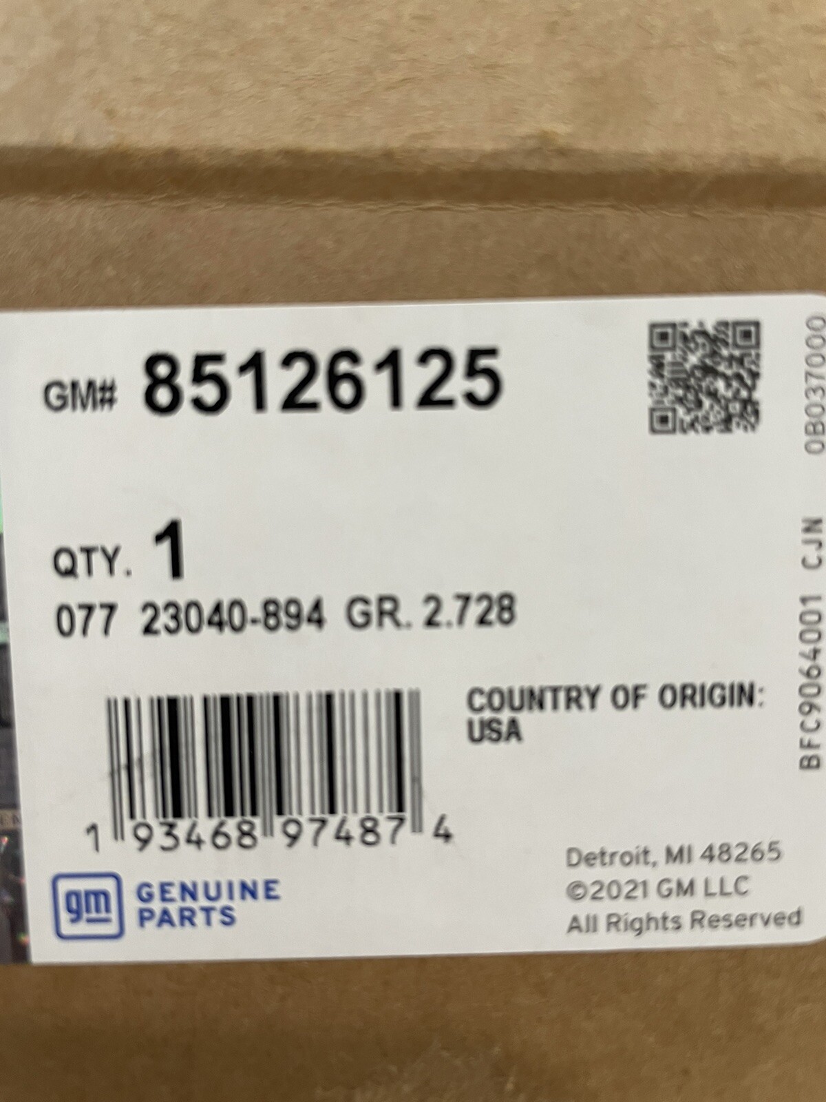 Genuine GM Passenger Side Front Fog Lamp Bezel 85126125 | eBay