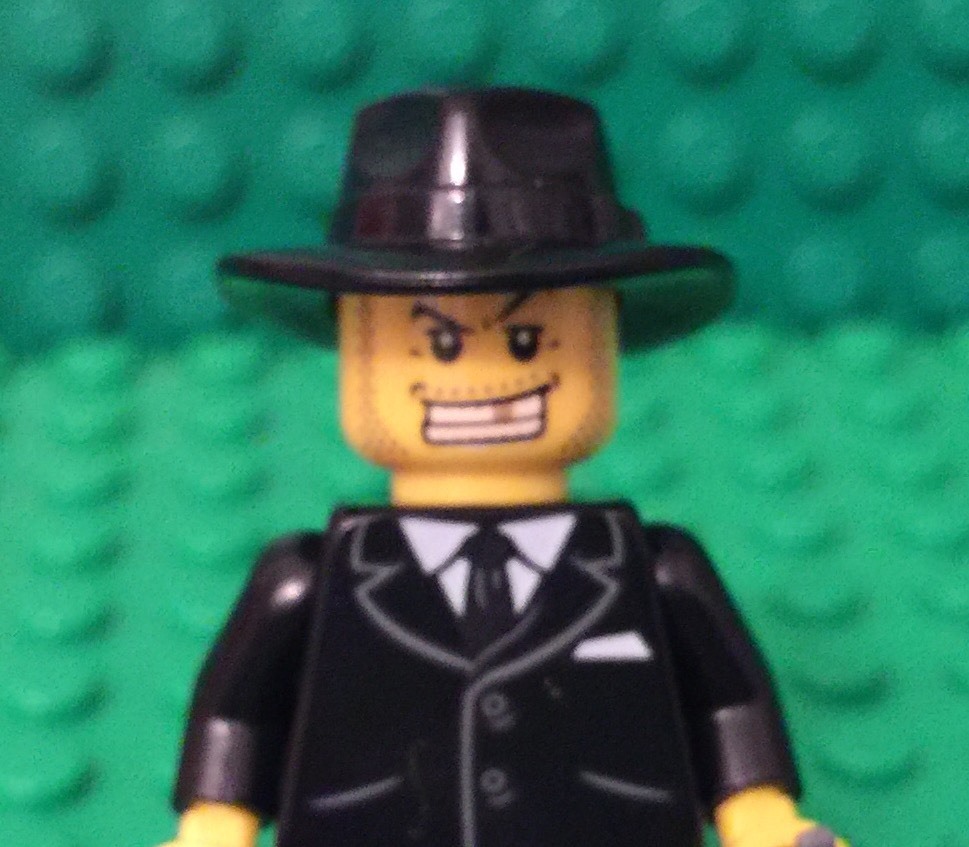Lego Mafia Man / Mob Boss Criminal Mini Figure With Black Suit And 2 ...