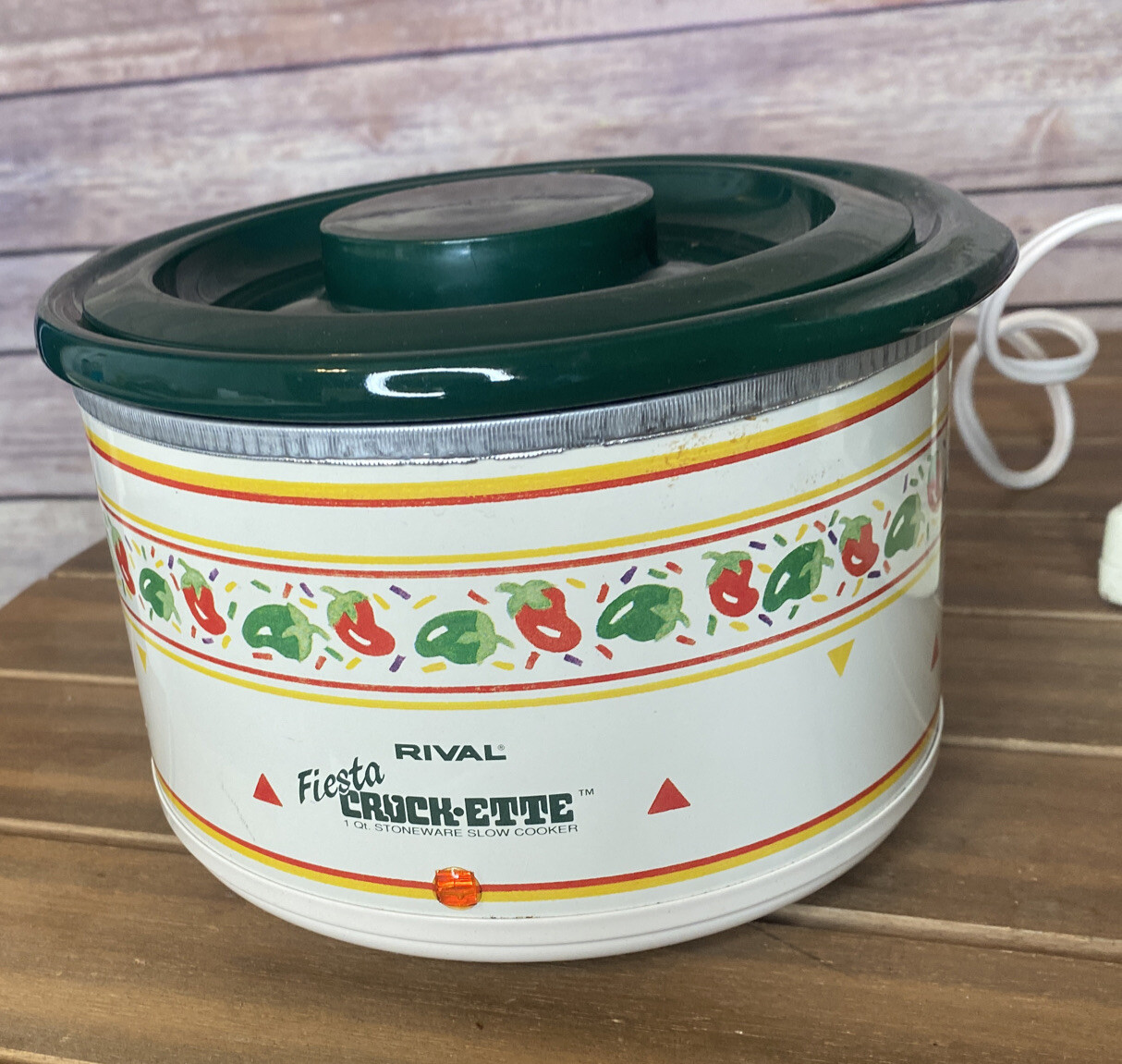 Vintage Rival Fiesta Crock-ette 1 Quart Slow Cooker Crock Pot TESTED | eBay