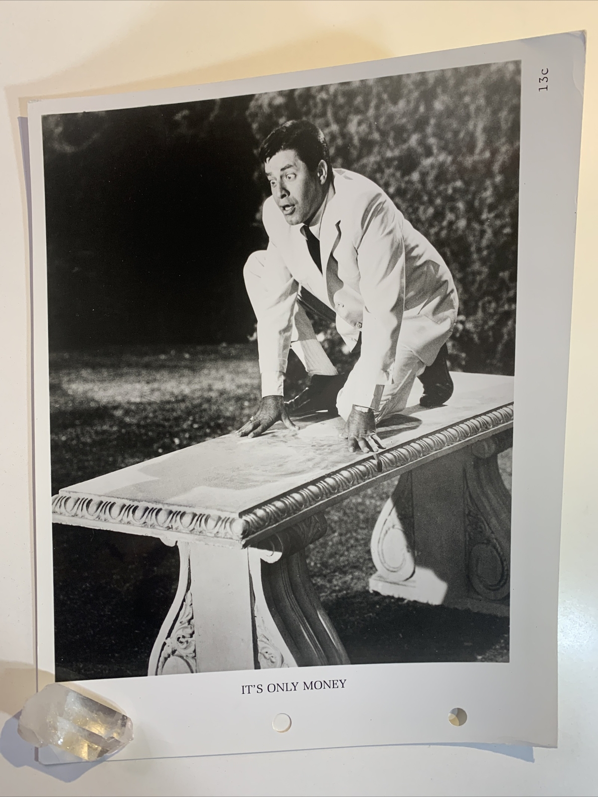 1962 Jerry Lewis On a Bench in IT'S ONLY MONEY Press Photo B&W 10x8" | eBay