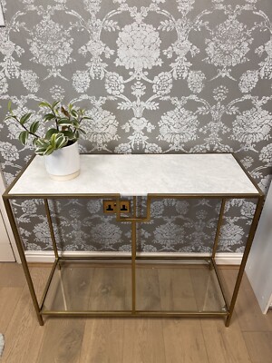 Atkin & Thyme Gatsby Marble Console Table | eBay UK