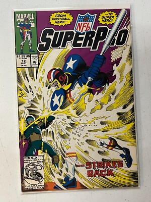 NFL Superpro #12 (1992) Marvel Comic HTF Last Issue | Combined Shipping ...