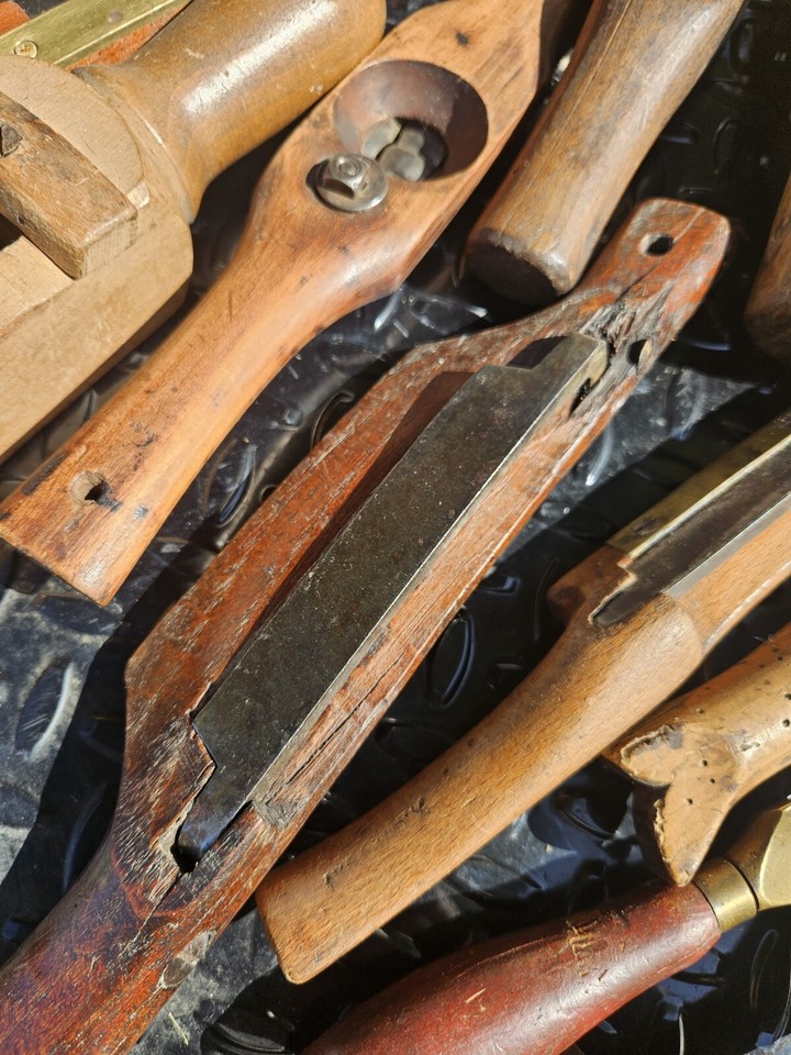 Wood Handle Wood Carving Shaving Tools Lot of 28 Pieces Antique ...