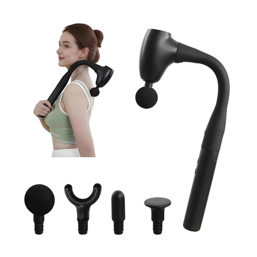 Massage Gun with Extended Handle, Upgraded U-Shaped Back Massager ...
