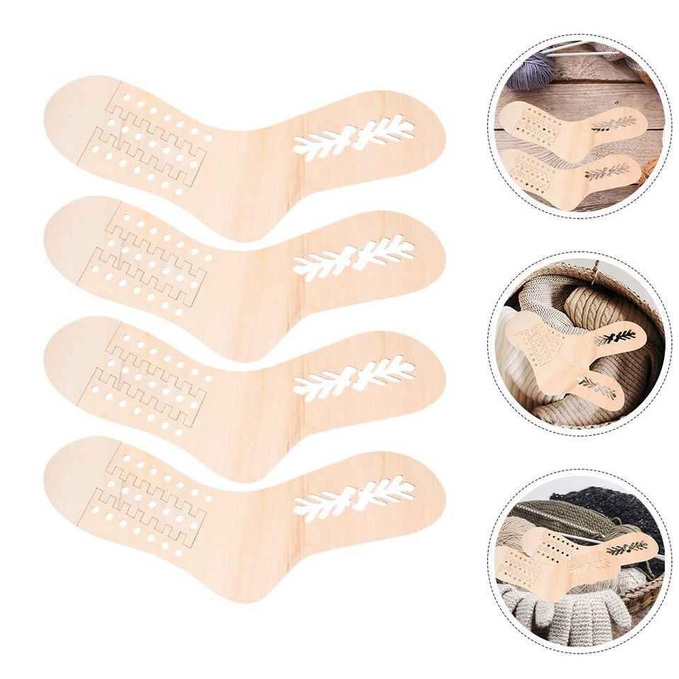 4Pcs Sock Blockers for Knitting Sock Blocker Knitting Tools Wooden Sock ...