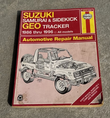 Suzuki Samurai & Sidekick Geo Tracker 1986-1996 Automotive Repair ...