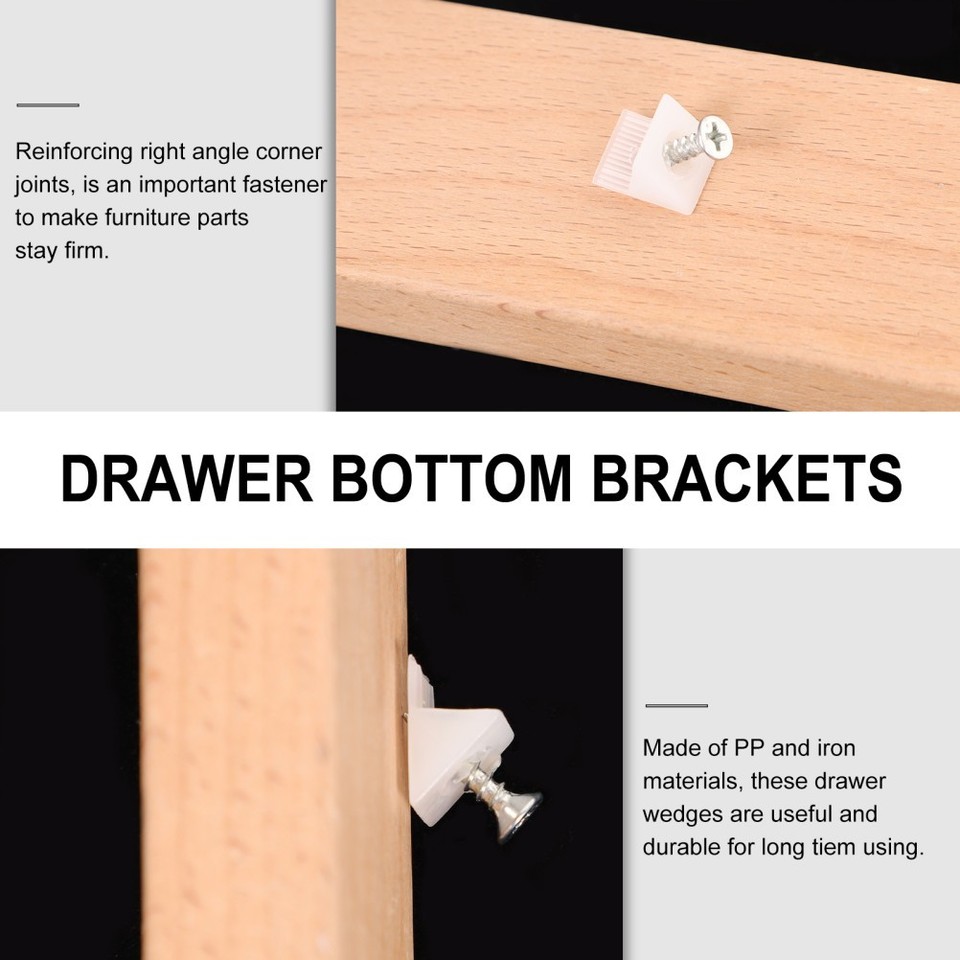 100 Pcs Drawer Wedge Cabinet Laminate Bracket Kitchen Shelf Supports ...