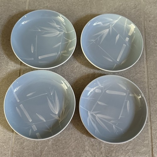 Set of 4 Winfield Pottery Blue Pacific Bamboo Bread & Butter Plates | eBay