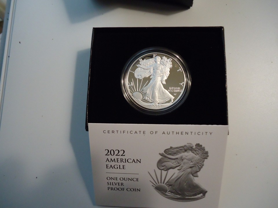 2022-W American Silver Eagle Proof Dollar $1 Box COA OGP US Mint ...