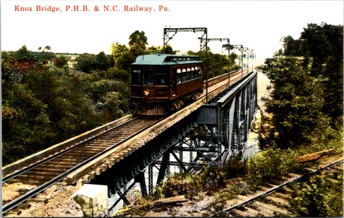 Knox Bridge PHB & NC Railway Postcard Trolley Interurban Tram RPPC ...
