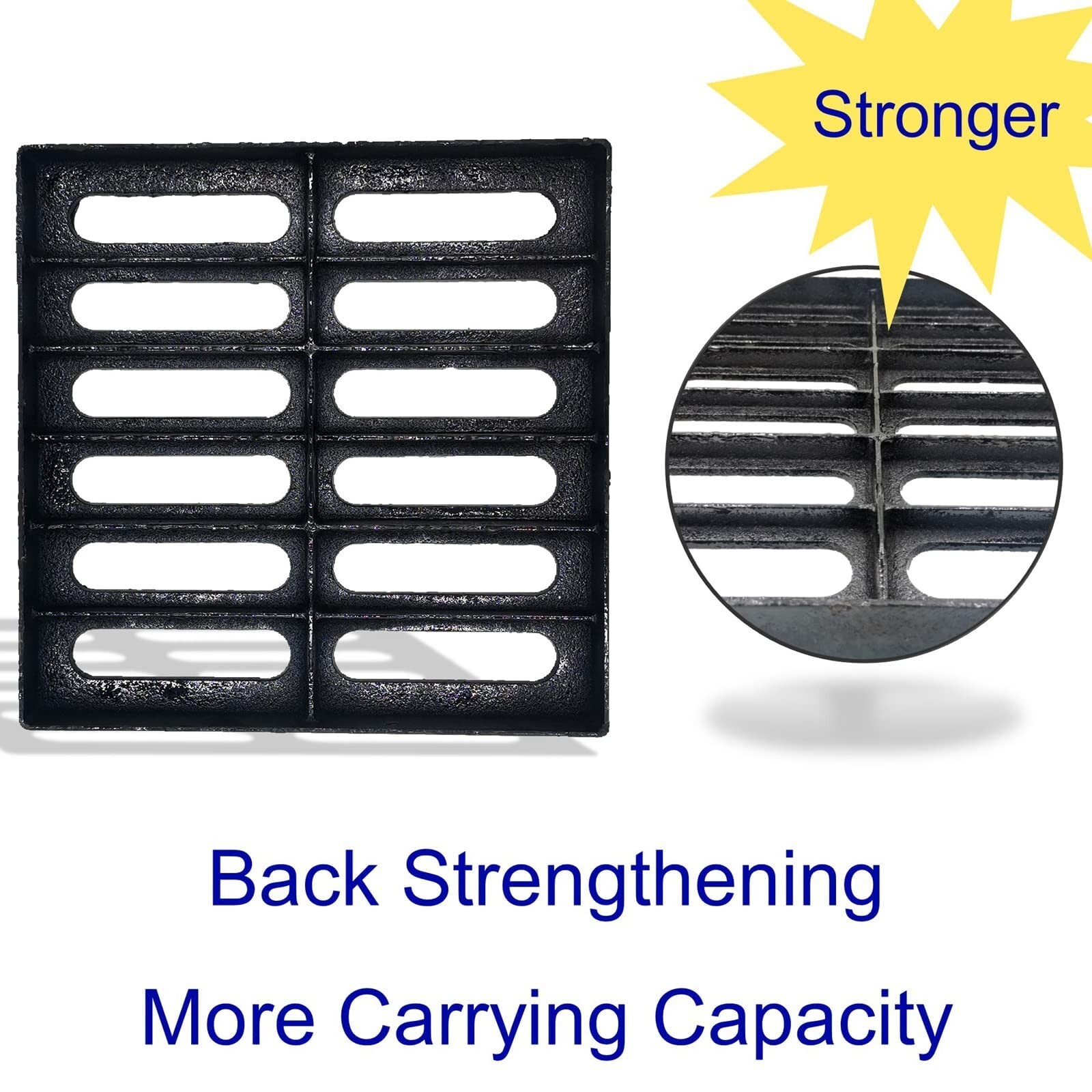 MOSINSBO Outdoor Drain Cover, 12x12 Cast Iron Drain Grate for Catch ...