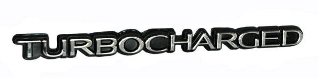 Turbo Turbocharged Engine Embossed Emblem Logo Badge in Chrome over ...