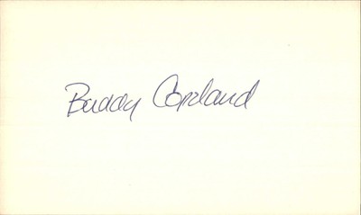Buddy Copeland Signed 3x5 Index Card Cut 1968-75 Birmingham A's Tucson ...