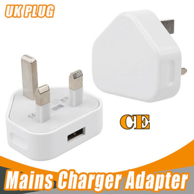 5V 1A 3Pin USB Plug Charger Wall Chargers UK Power Adapter For iPhone ...