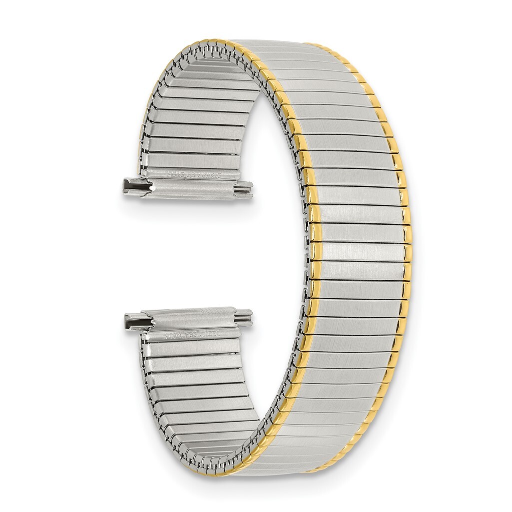 DeBeer 16-20mm Two-tone Mens Thin-Flexo Satin/Polished Watch Band | eBay