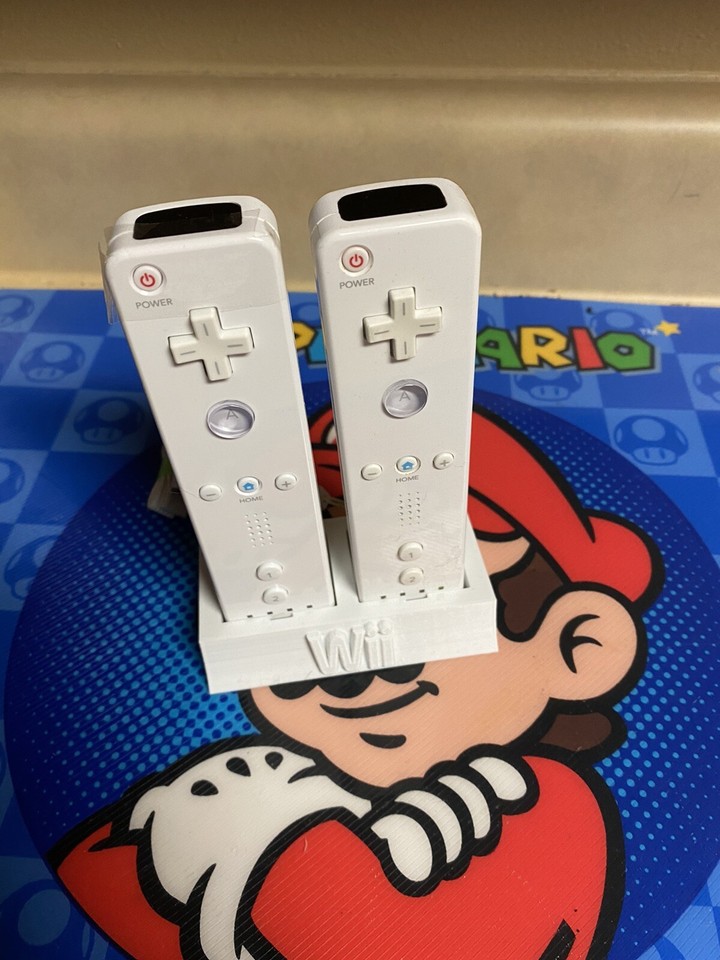 Wii Controller Stand, Holds 2 Wiimotes for Display or Storage! 3D ...
