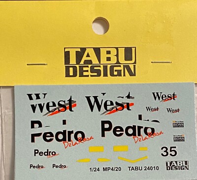 TABU DESIGN - 1/24 SCALE WEST DECALS - McLAREN MP4/20 - FREE SHIPPING ...