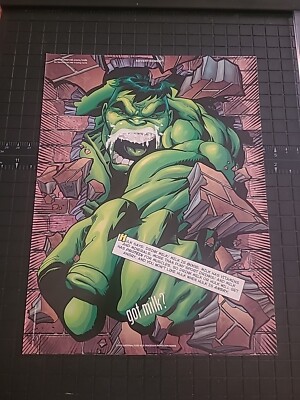 Incredible Hulk Got Milk Campaign Print Ad Vintage 1999 8x11 Great To ...