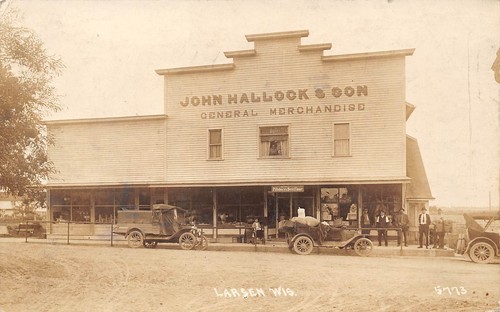 Larsen Wisconsin John Hallook & Son General Store, Vintage RPPC U22606 ...
