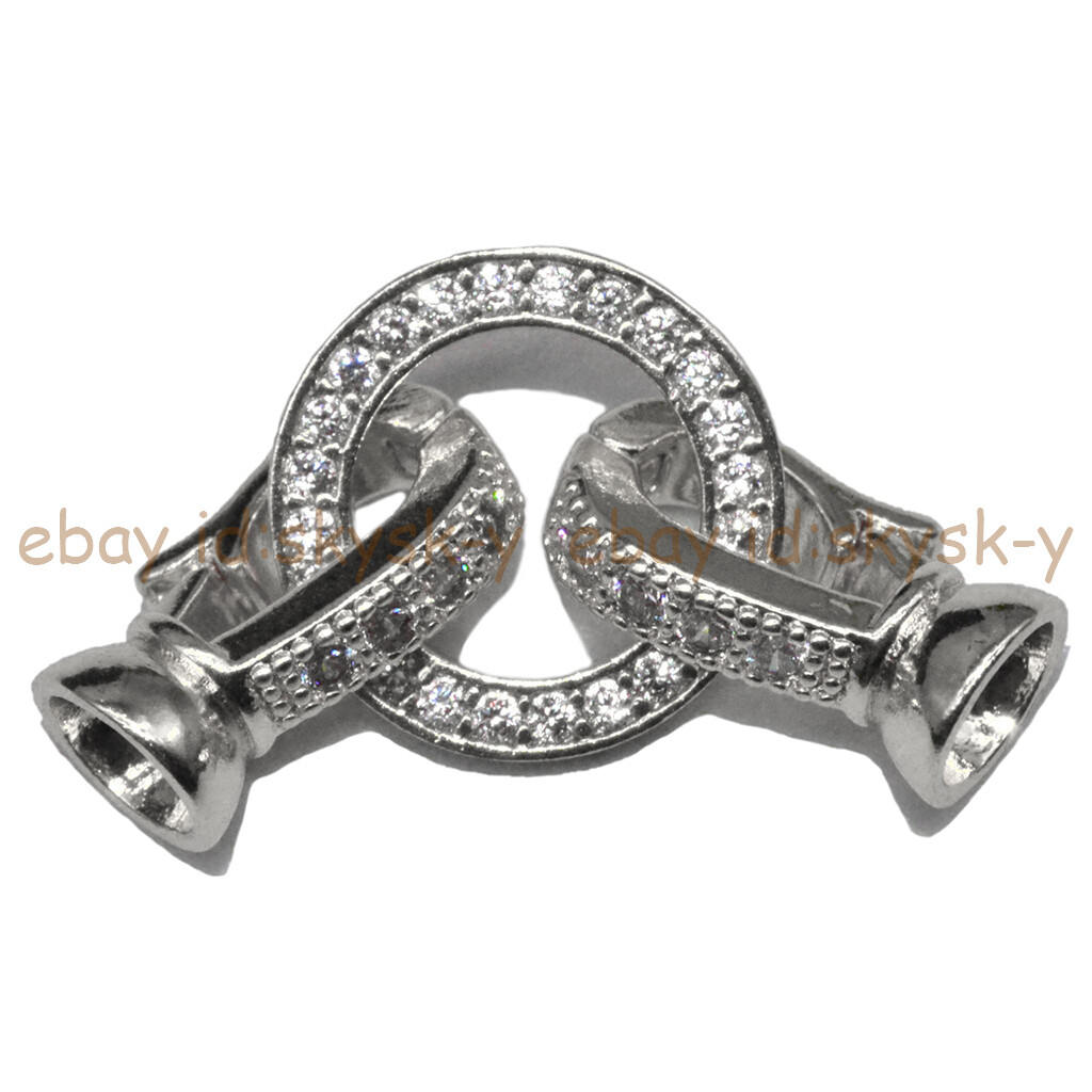 DIY Jewelry Accessories Making Gold Plated Ring Rhinestone Lock Buckle ...