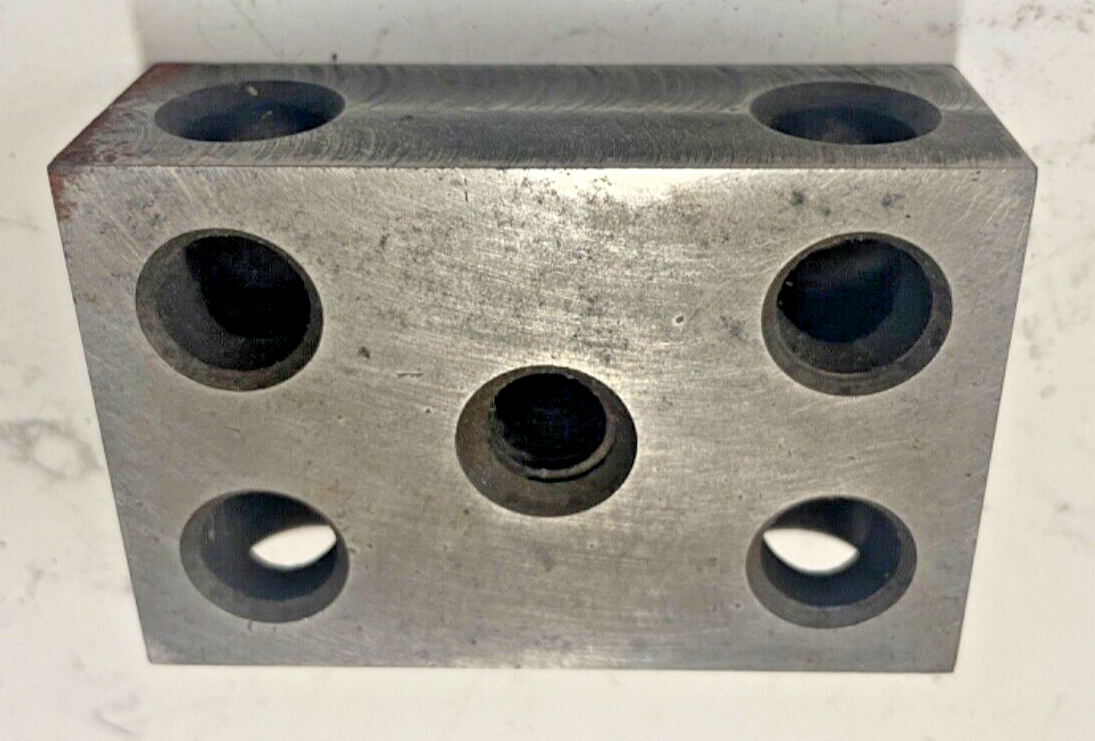 Machinist SETUP Block (#4). 1/2” holes. Center hole is threaded. (H2 ...