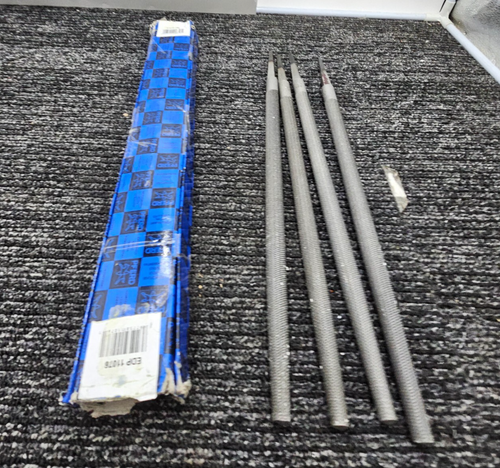 (QTY 4) PFERD 11107351 Round Machinist's File, 14 in L, Bastard/Single ...