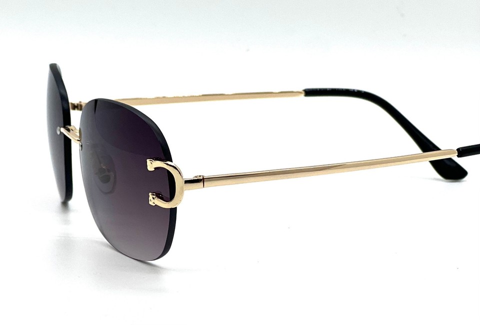 Rimless Sunglasses Fashion Glasses Designer Frameless Shades Rapper ...