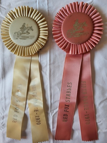 Red Fox Stables Vintage Horse Show Ribbons Awards Equestrian Events | eBay