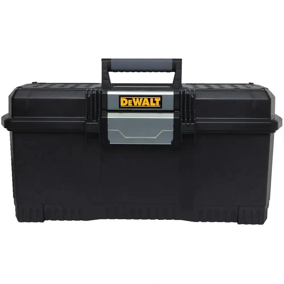 NEW 1-Touch Latch Tool Box 24 in Portable Removable Tray Waterproof Lid ...