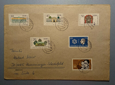 Alter Letter Envelope Postage Stamp State Castles Gardens GDR Rangsdorf ...