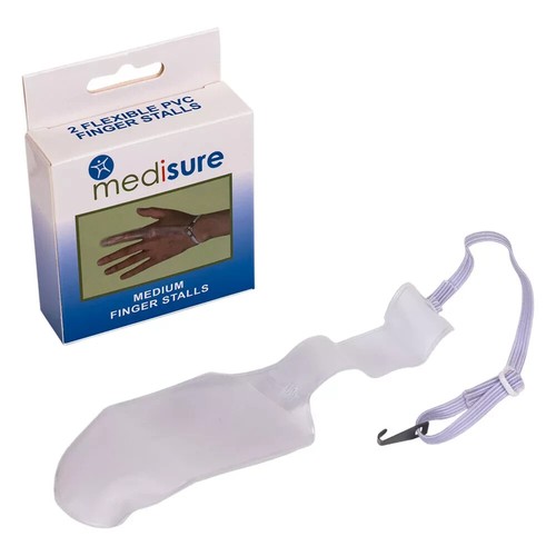 Medisure Soft Plastic PVC Finger/ Thumb Stall, Pkt 2 Helps keep ...