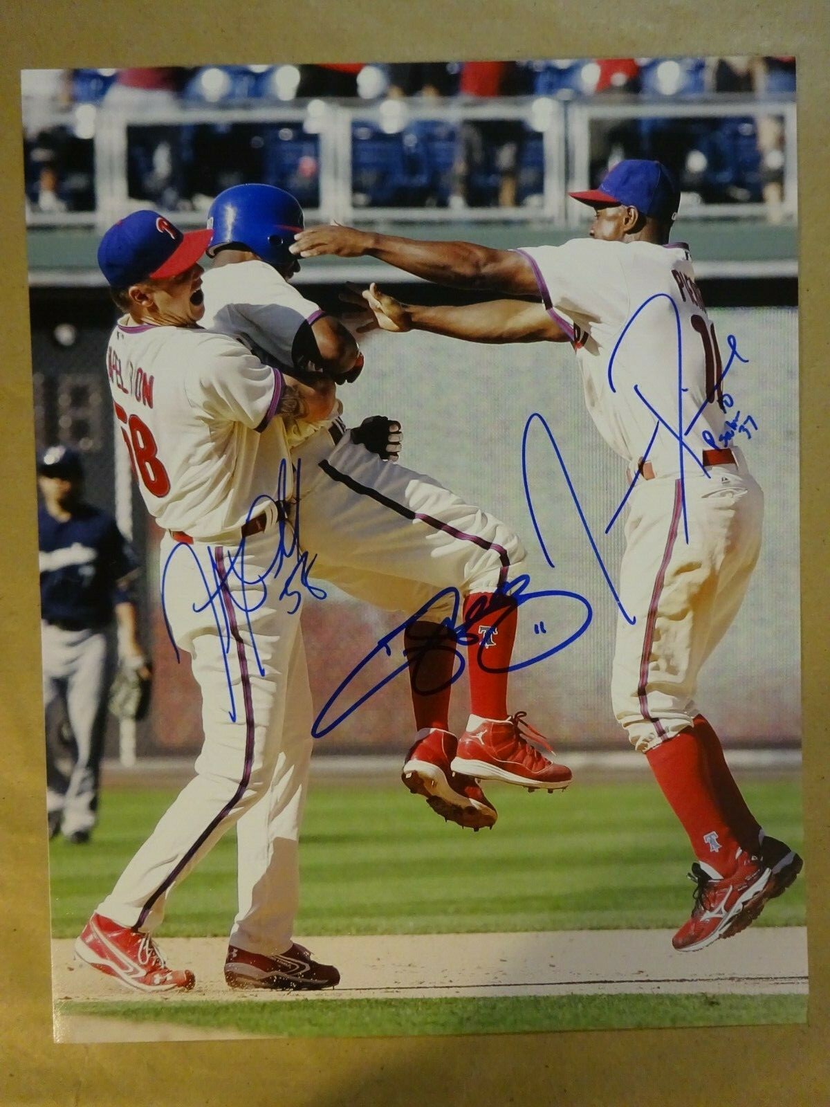 Autographed PHILADELPHIA PHILLIES 11"x14" Photo Signed by 3 - JIMMY ...