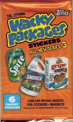 All New Wacky Package Series 3 Trading Sticker Pack | eBay