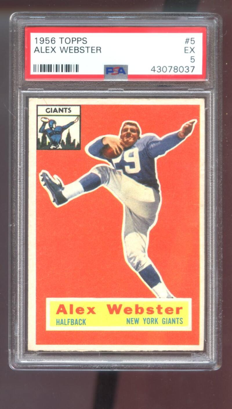 1956 Topps - #5 Alex Webster (RC) for sale online | eBay