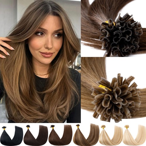 Nail U Tip Remy Human Hair Keratin Fusion Pre Bonded Hair Extensions ...
