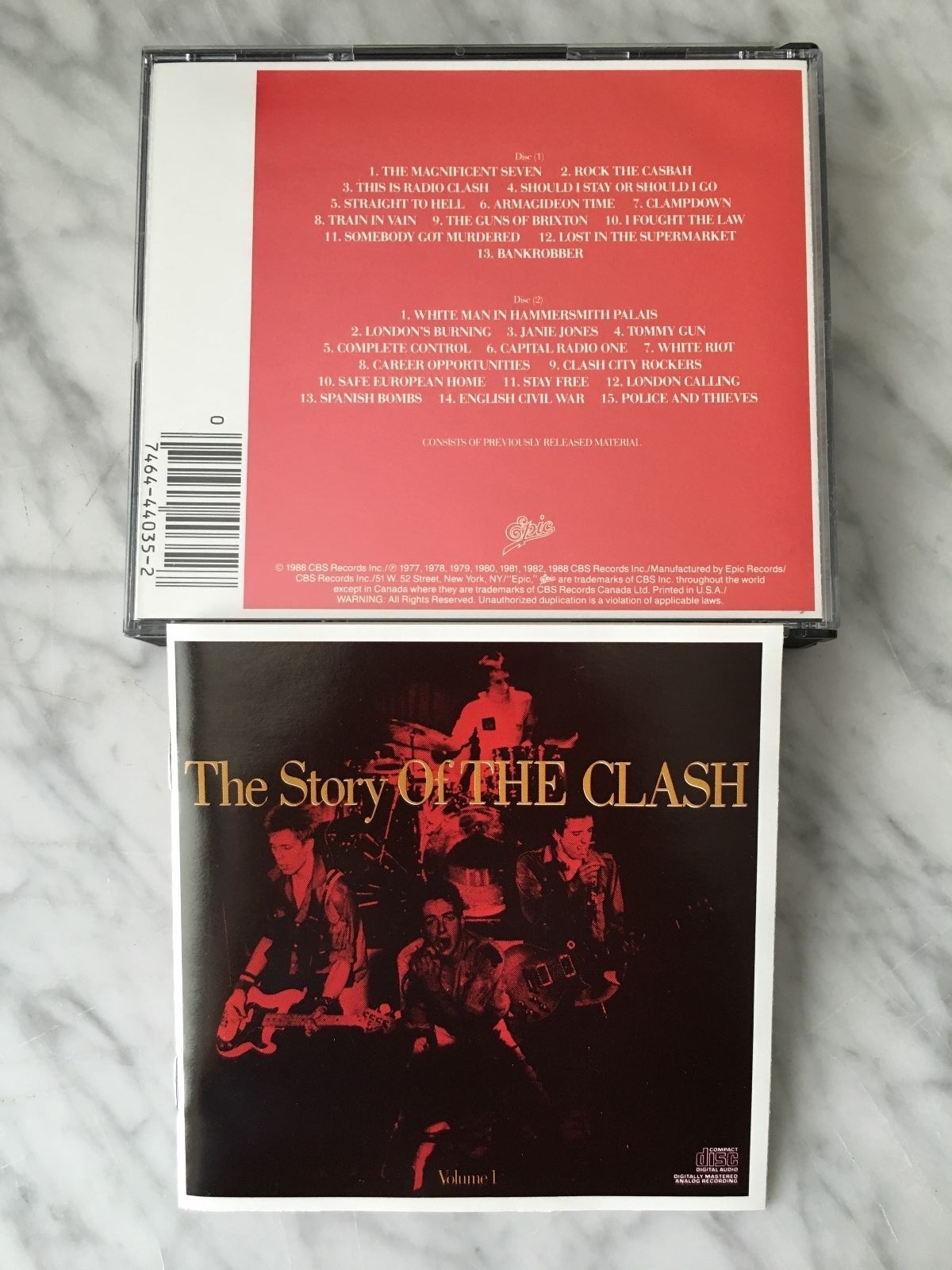 Clash The Story of The Clash Volume 1 2 CD DADC PRESS! Epic E2K 44035 ...