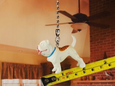 Hood Hounds Big Stymie Bull Dog Ceiling Fan Pull Light Lamp Chain Decor ...