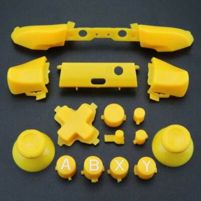 Yellow Xbox One S Full Set ABXY RT LT LB RB Trigger Buttons Thumbsticks ...